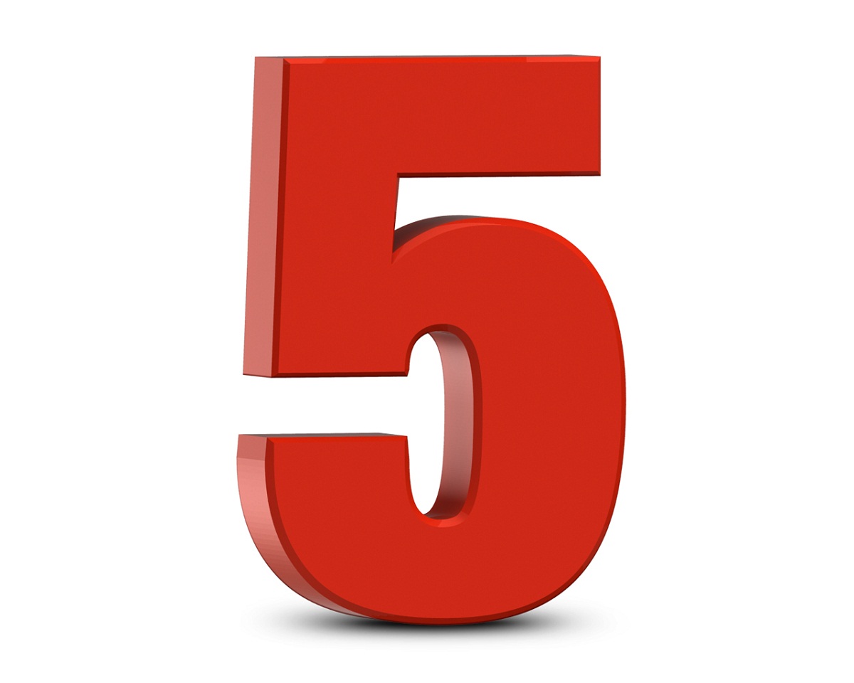 Picture Of The Number 5 To Print Activity Shelter